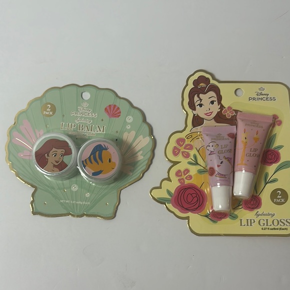 Disney | Makeup | Disney Princess Lip Balm And Gloss Duo Green And Pink ...
